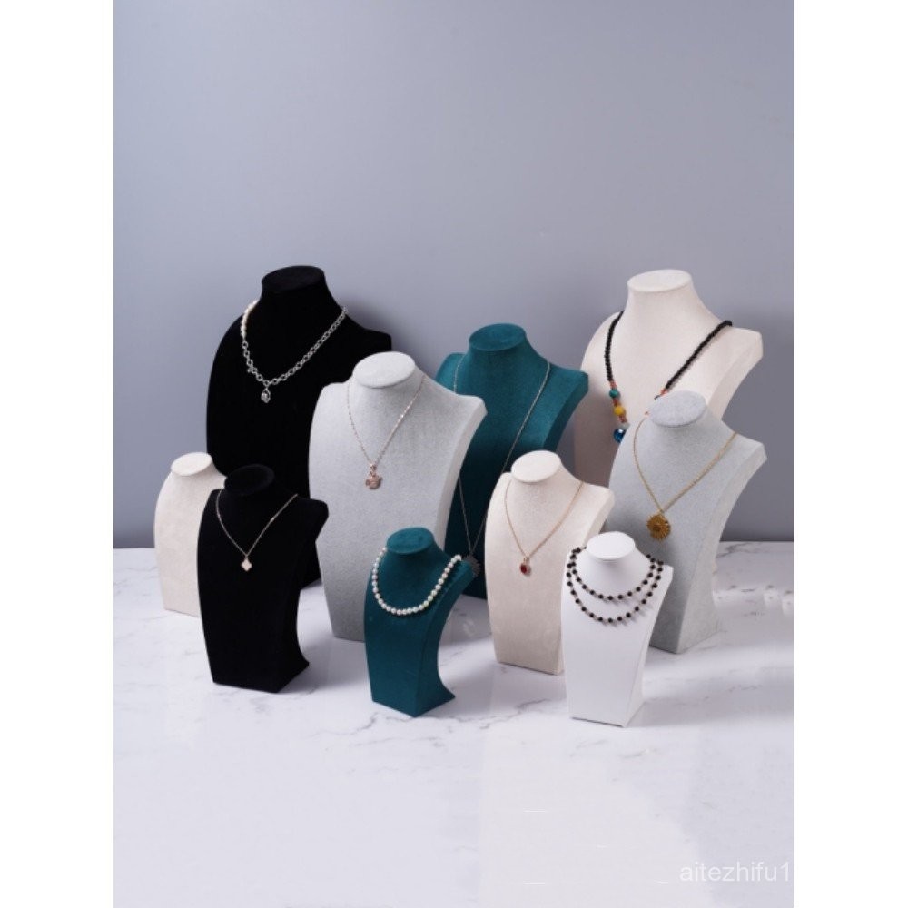 Flannel Necklace Display Stand Portrait Model Jewelry Stand Necklace ...