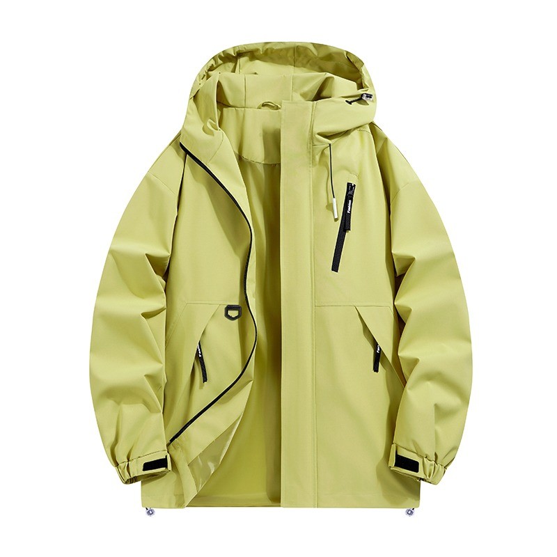 Hooded zipper jacket men's waterproof and rainproof jacket | Shopee ...