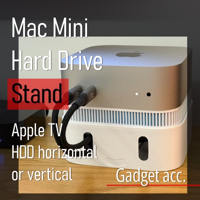 Mac Mini M4 Dock DUST PROOF Extra HDD Apple TV Base Stand Holder ...