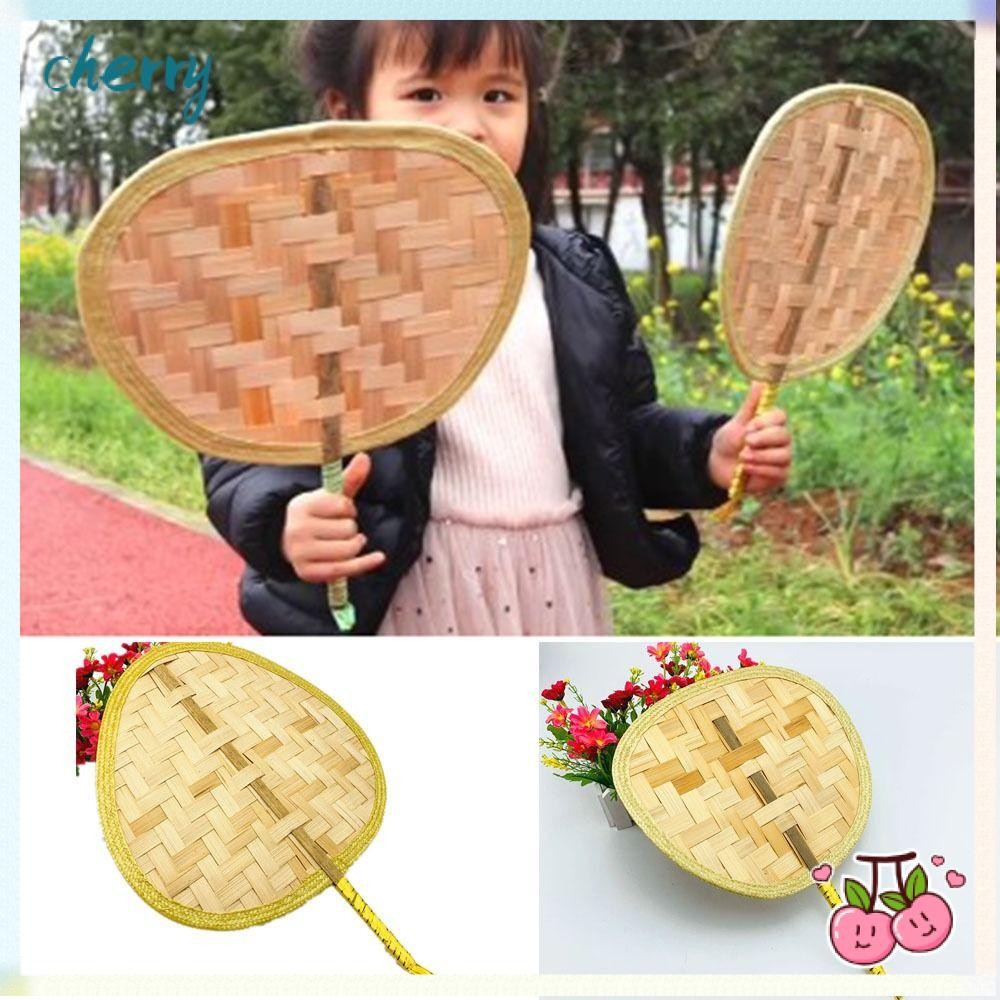 CHERRY Hand Mosquito Fan, Wedding Party Gift Heart Shaped Natural ...