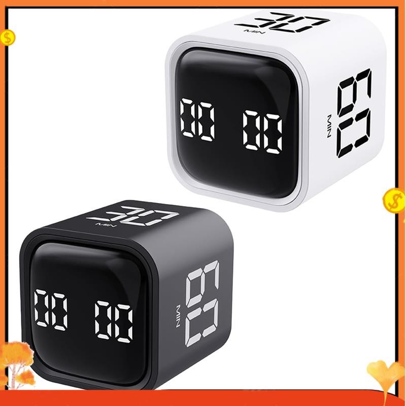 Timer Flip Sensor Cube Timer Countdown&Countup 5/10/30/60min&Custom Timing for Work Learning ...