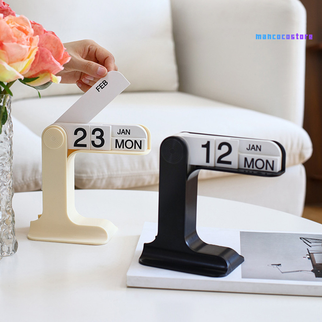 [MCC] Desk Calendar Standing Flip Calendar Desk Plastic Daily Schedule ...