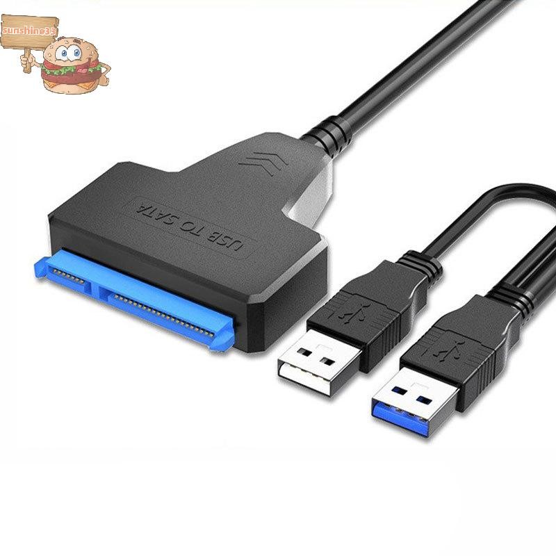 sun SATA to USB2.0 Cable Adapter UP To 6 Gbps 7+15/22 pin For Support 2 ...