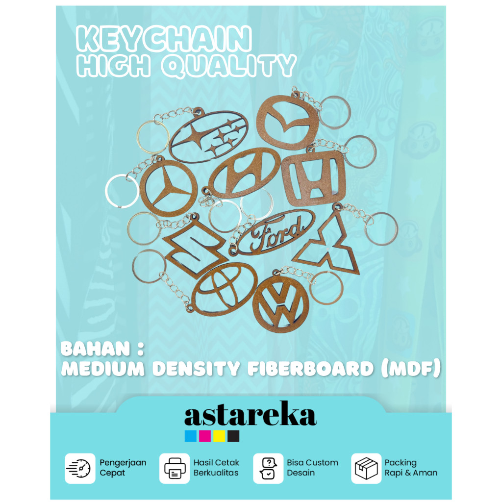 KAYU GANTUNGAN Mdf Wooden Keychain 5 cm x 5 cm Unique Custom Laser ...