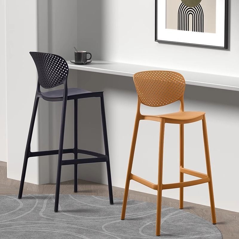 Plastic bar counter chair, high stool, leisure chair, stackable bar ...