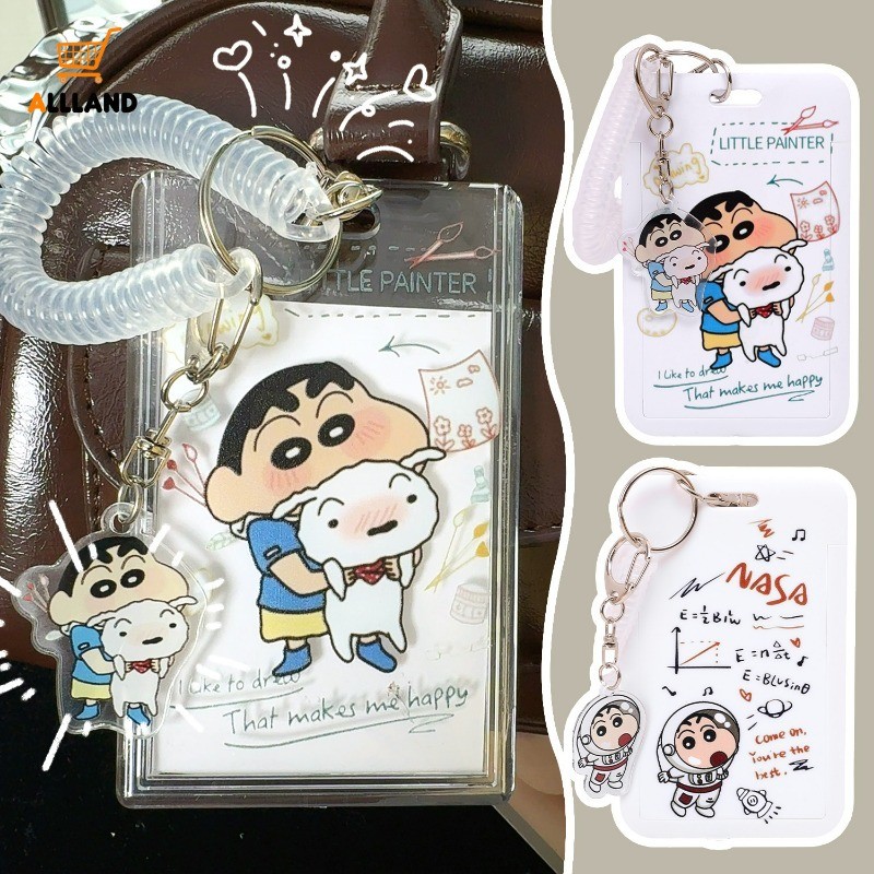 Cartoon Shin-chan White Transparent Card Holder - Crayon Shinchan ID ...