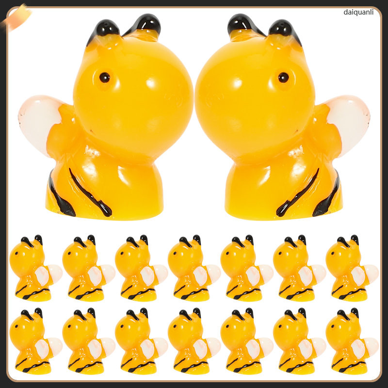 20pcs Small Bee Statues Miniature Bee Figurines Mini Resin Bee Bonsai ...