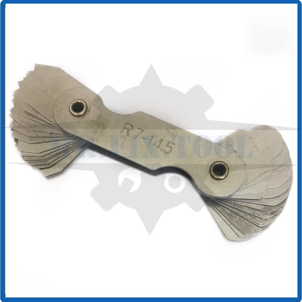 Radius Gauge R1-R100 Fillet Gauge Feeler Metric Engine Cylinder Head ...