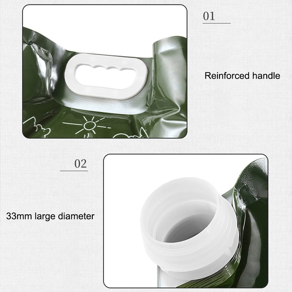 AIGONI™ 7.5L Folding Water Bucket Freezable Water Bottle with Spigot ...