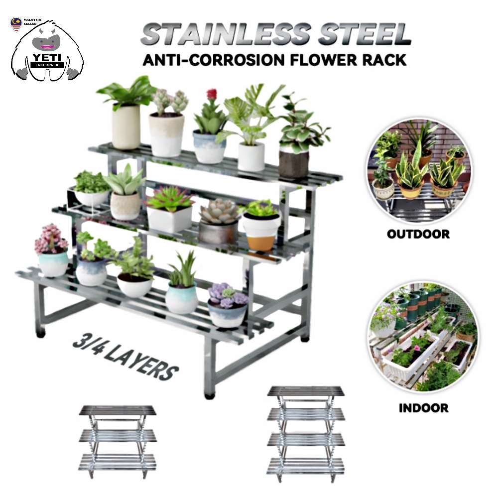 Stainless Steel Flower Rack Multi Level Gardening Rack Plants Racks ...