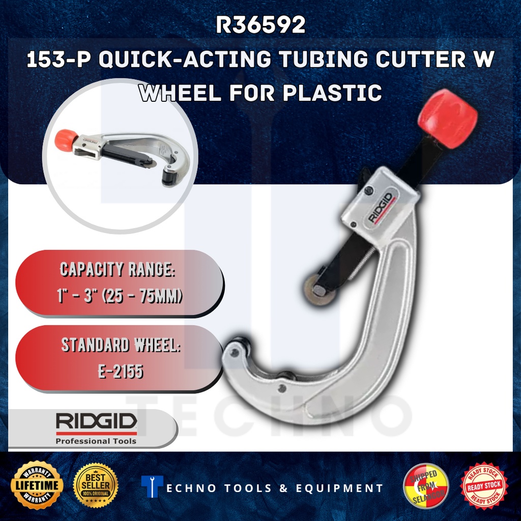25-75mm Ridgid 36592 Quick-Acting Tubing Cutters FOR PLASTIC PIPE 1"-3 ...