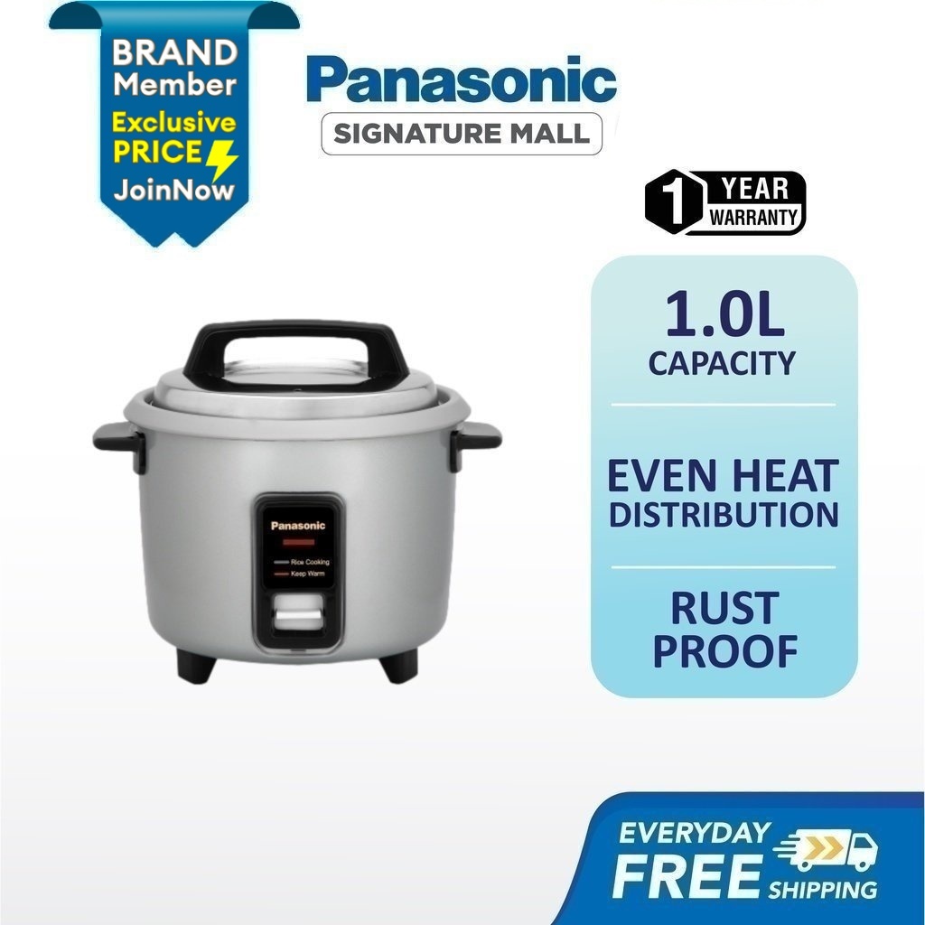 PANASONIC Rice Cooker 1.0L SR-Y10G CONVENTIONAL SR-Y10GASKN Small Mini Aluminium Pan Rust Proof ...