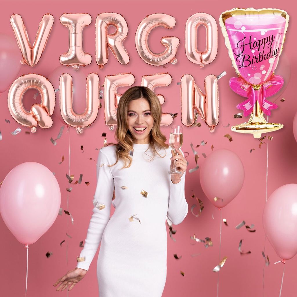 JOLLYBOOM Virgo Birthday Banner, Virgo Queen Foil Balloon Banner for ...