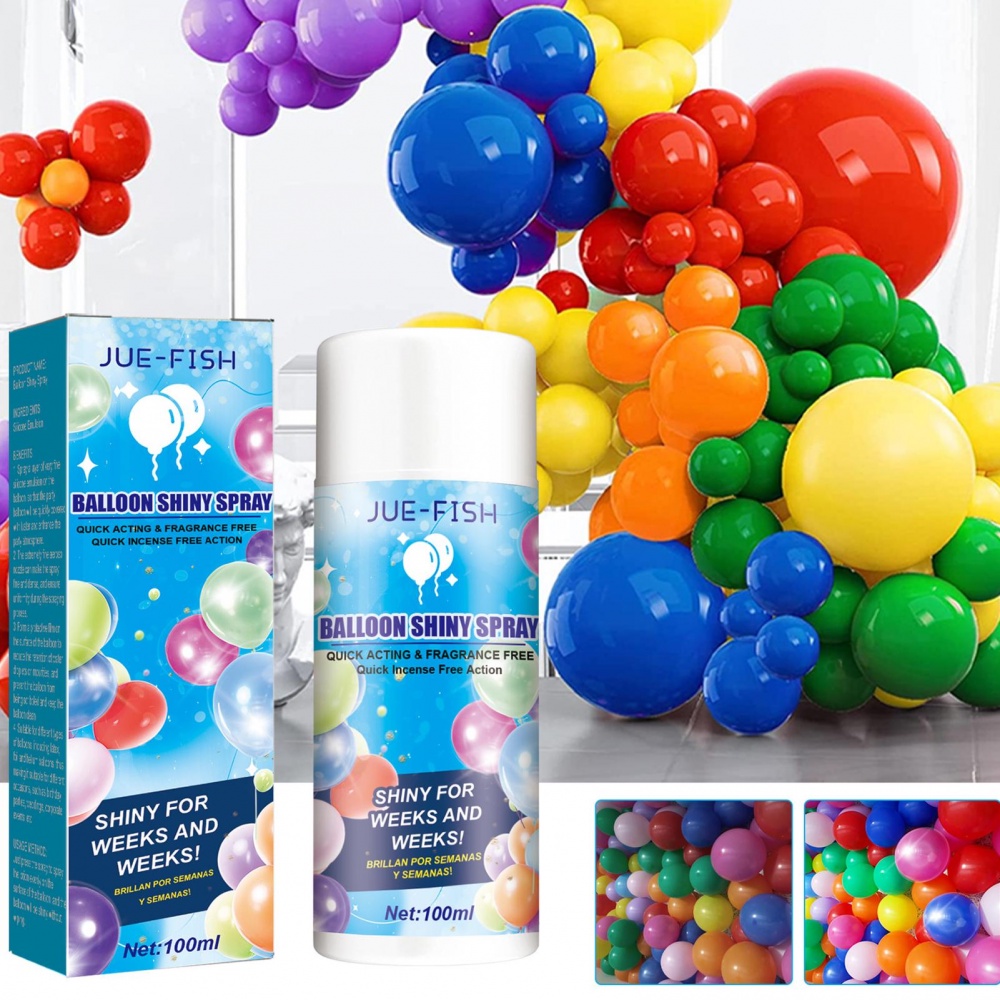 Balloon Shiny Spray,Shine Spray for Balloons 100ml | Precise Mist, No ...