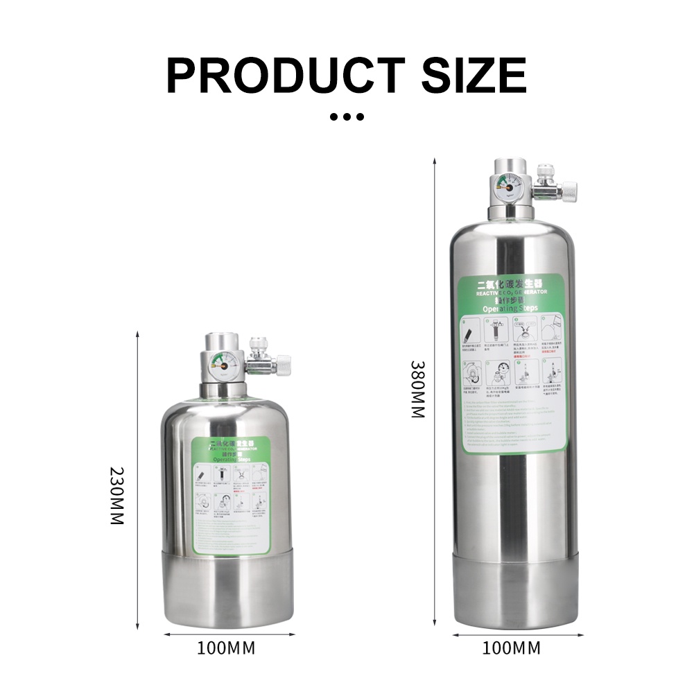 [innersetting.my] 1L/2L Carbon Dioxide Reactor Aquarium DIY CO2 ...