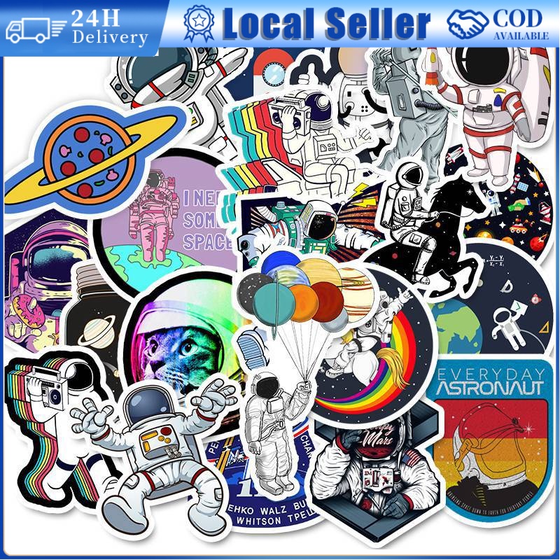 DIY NASA Space Astronaut Graffiti Sticker 50Pcs/Set For Luggage Laptop ...