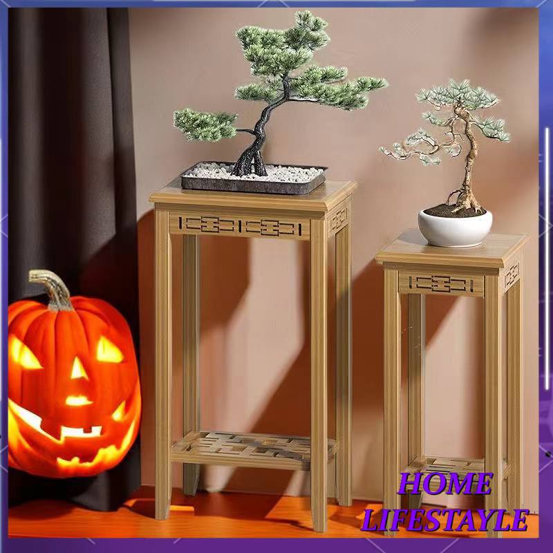 Chinese Indoor Floor Wooden flower stand plant garden racks shelf ...