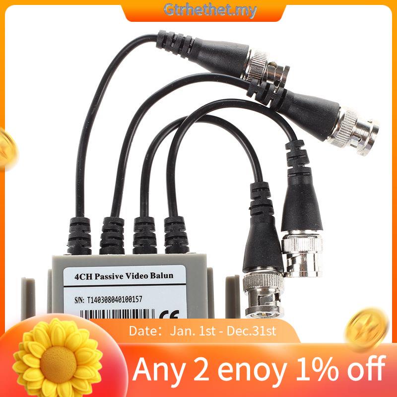 4-Channel Video Balun BNC UTP CAT5 Transmitter for CCTV/ Surveillance Camera Trend | Shopee Malaysia