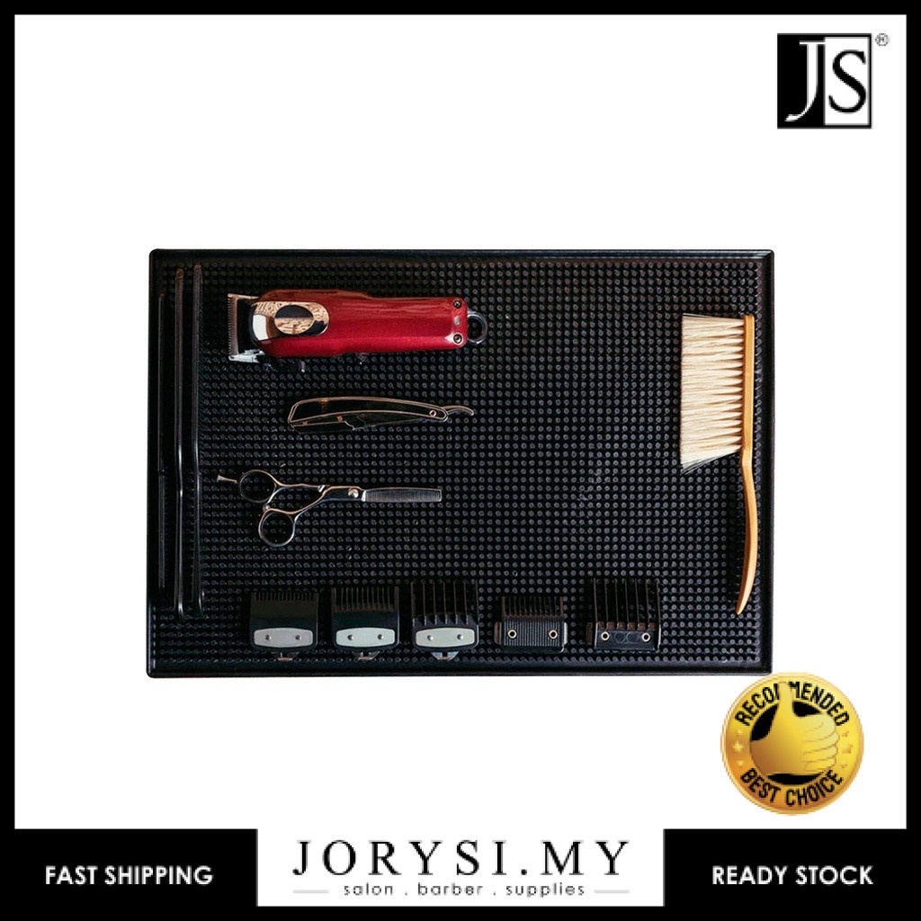 BARBER Station/ Hair Clipper Anti Slip Mat (BLACK) (JS) | Shopee Malaysia