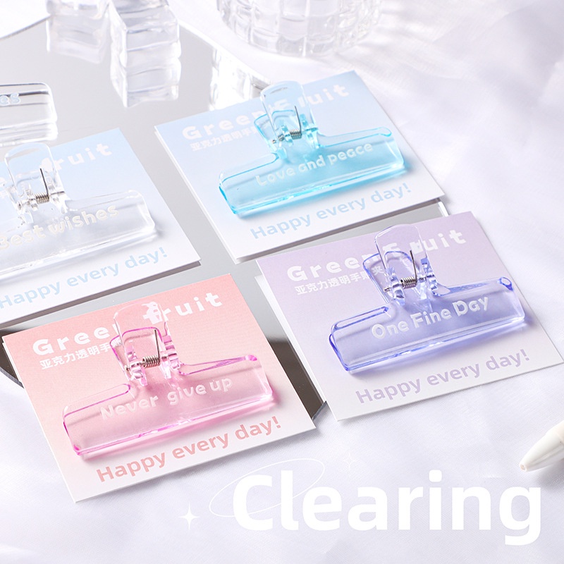 Minimalist Transparent Acrylic Folder Multifunctional Note Pad Holder ...