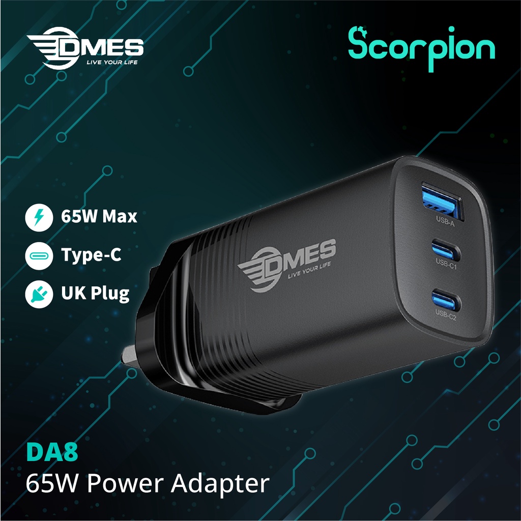 DMES DA8 65W UK Standard Power Adapter | Shopee Malaysia
