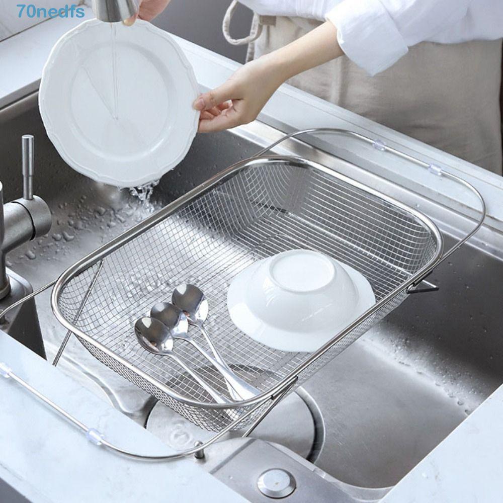 NEDFS Expandable Sink Colander, Stainless Steel Rustproof Sink Drainer ...