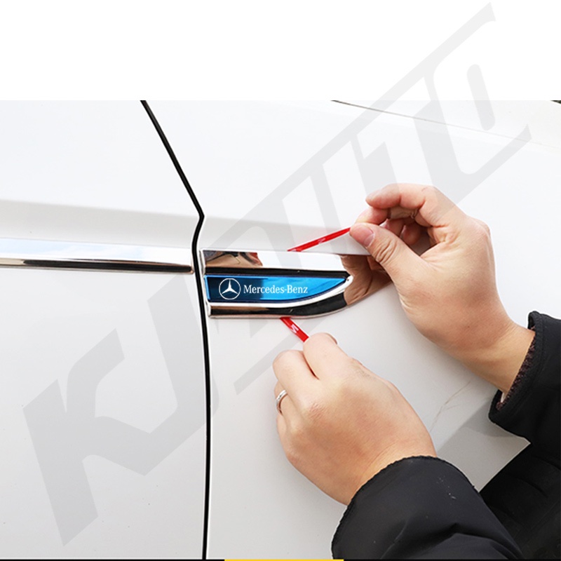 Mercedes Benz Car Stainless Steel Car Door Fender 3D Metal Side Logo ...