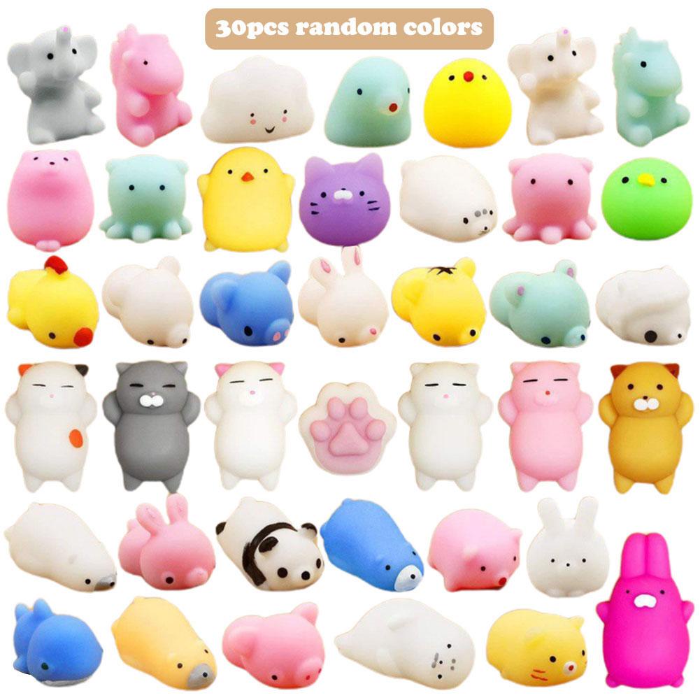 30pcs Cute Animal Squishies Toy Kawaii Mochi Squeeze Toy Random Color ...