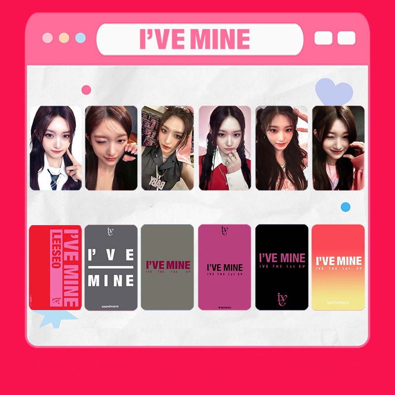 6-12pcs/set IVE New Album Baddie Photocards I'VE MINE SW BEATROAD Lomo Cards Yujin Rei Liz ...