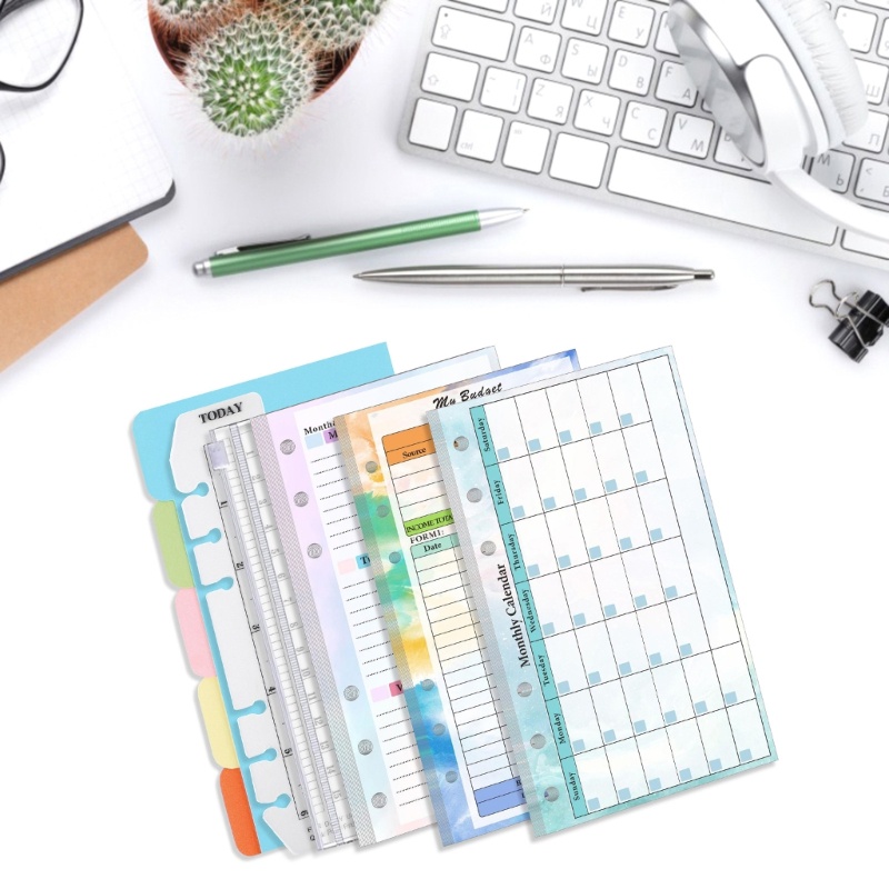 ESP 6 Holes Binder Refill Paper for Budget Binder Planner Wide Lined ...