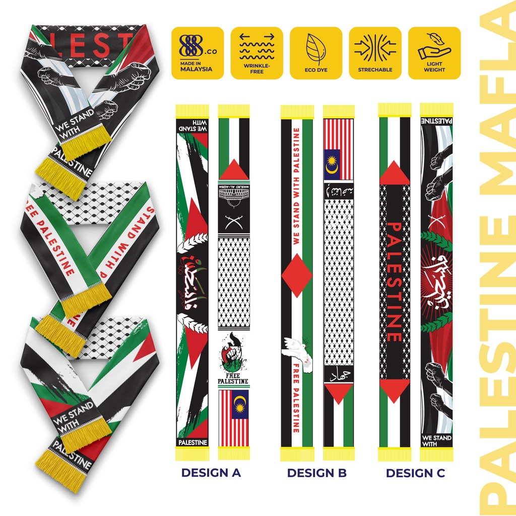 888.CO Headband Free Palestine Ikat kepala Intifada We Stand With ...