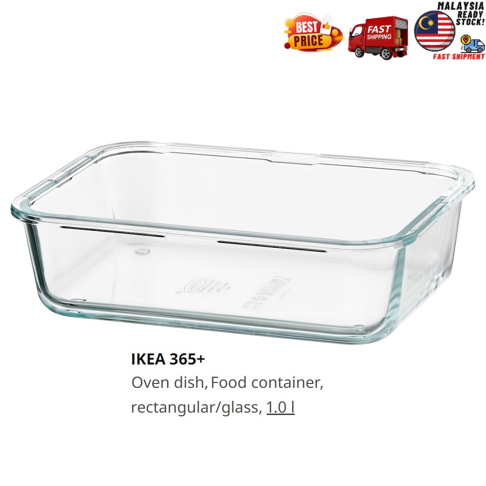 MINIKEA [21x15cm,1.0l] Glass Oven Dish . Glass Food Container ...