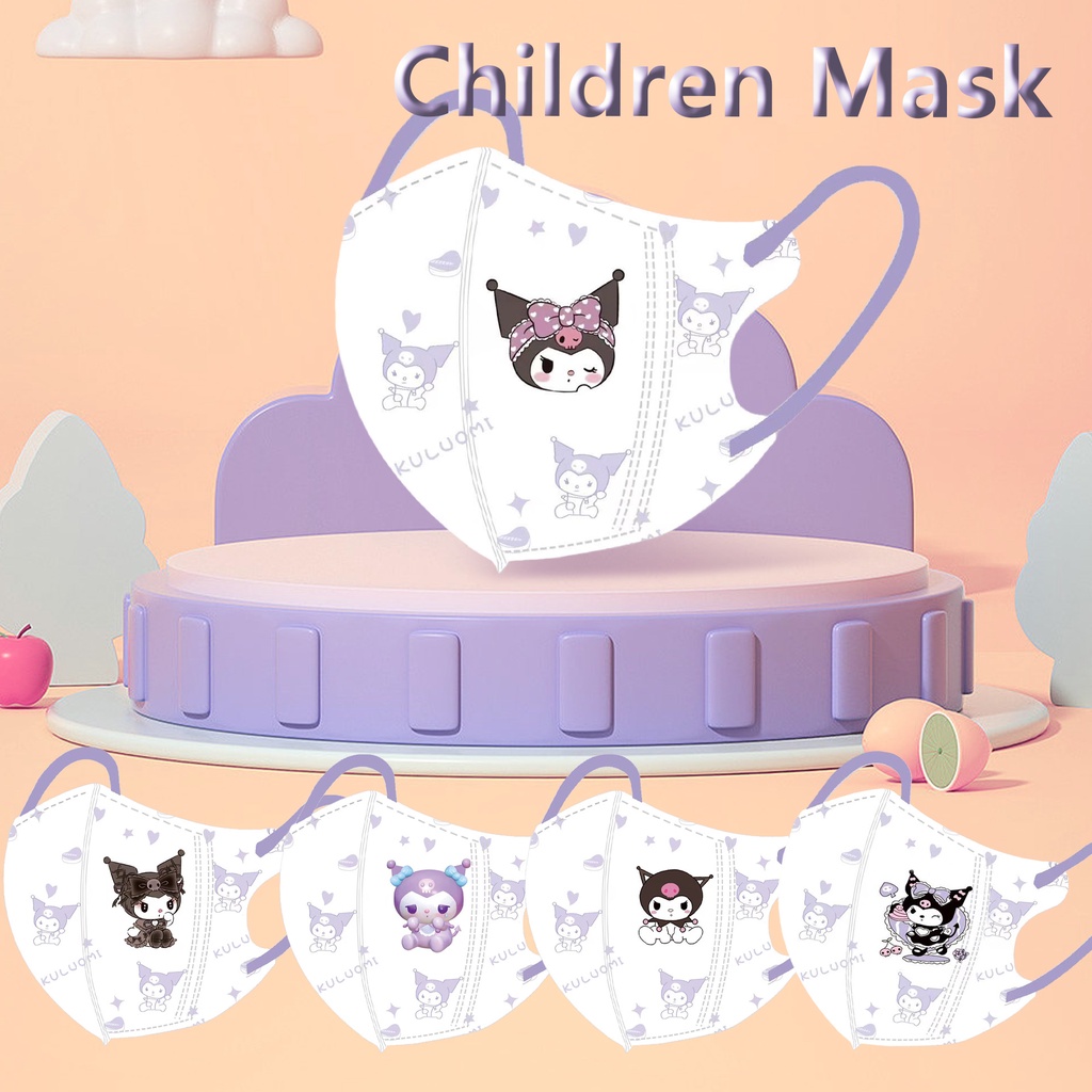 New 3D Stereoscopic Children's Mask Cute Kuromi for 3-12 Years Old ...