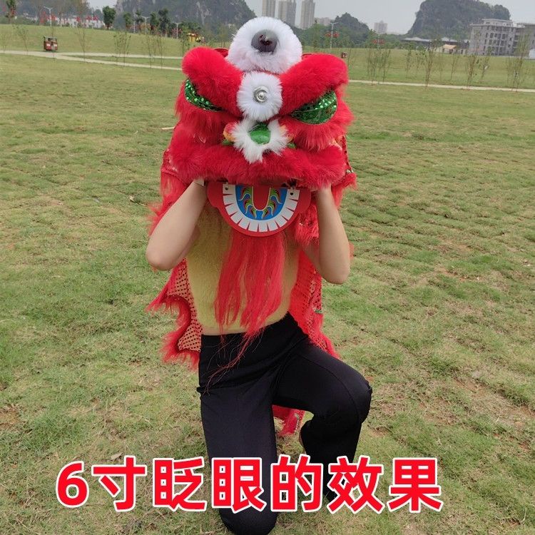 Lion Dance Lion Dance Children's Performance Wool Winkable Double Lion ...