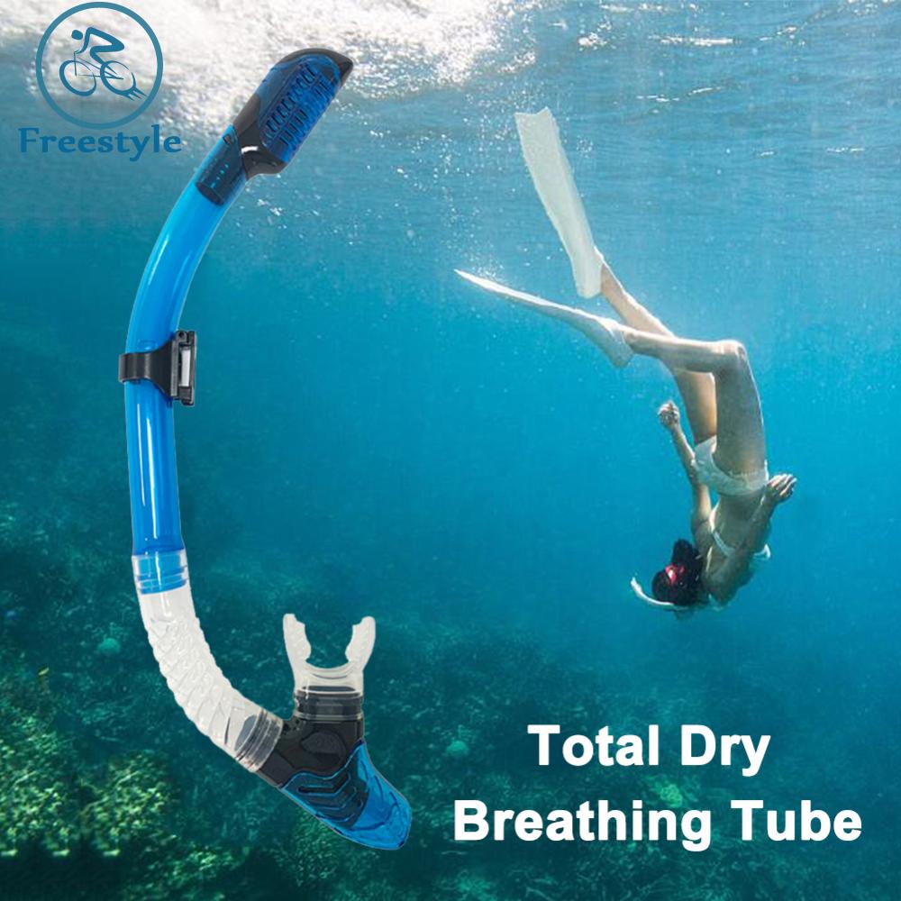 Diving Snorkel Full Dry Underwater Breathing Tube Silicone Snorkeling ...