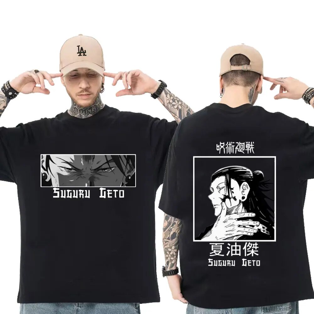 Japanese Anime Jujutsu Kaisen Tshirt Suguru Geto Eyes Graphic T Mens ...