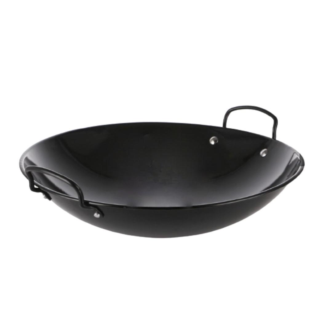 APA CZ Enamel Wok Kuali Hitam Tidak Melekat Non Stick Iron Wok Black ...