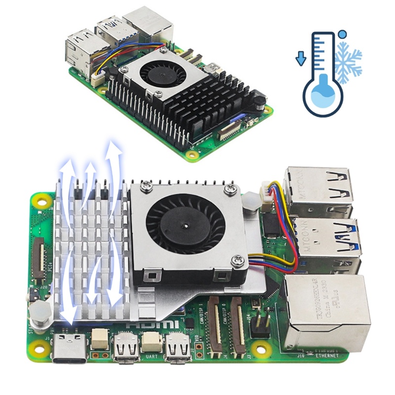 R* sink For RPI 5 Dedicated Active Cooling Fan Heat Sink With Heat ...