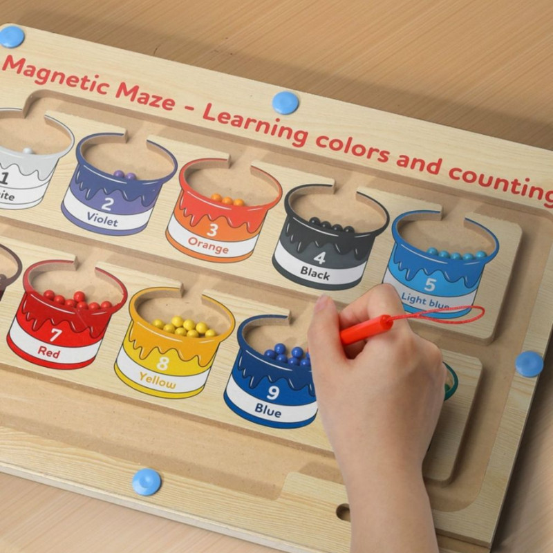 Magnetic Puzzle Maze With Magnetic Pen Matching Maze Color Matching ...