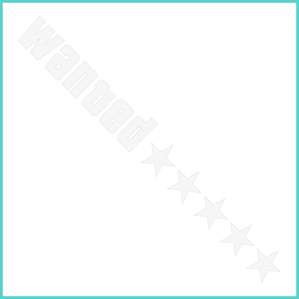 Wanted 5 Star Car Decal Five Stars Bumper Stickers Waterproof Car ...