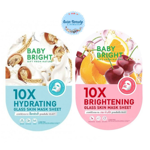 (1sheet) Baby Bright 10X Hyadrating/Brightening Glass Skin Mask Sheet ...