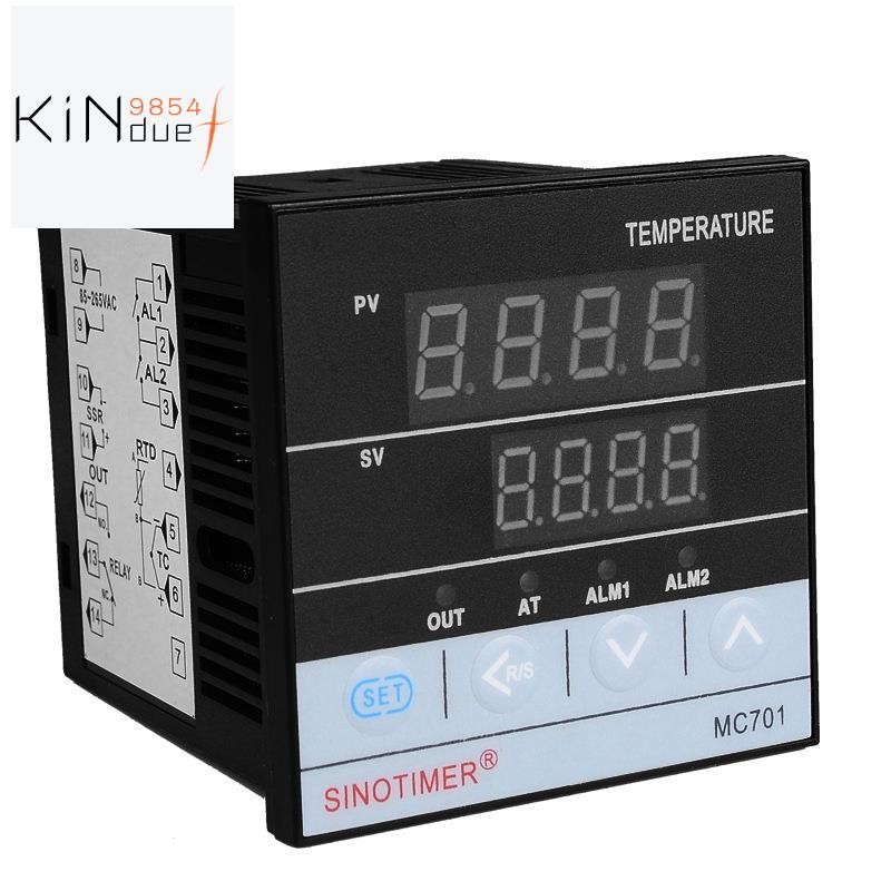 MC701 Digital PID Temperature Controller Waterproof K Type PT100 Sensor Input Relay SSR Output ...