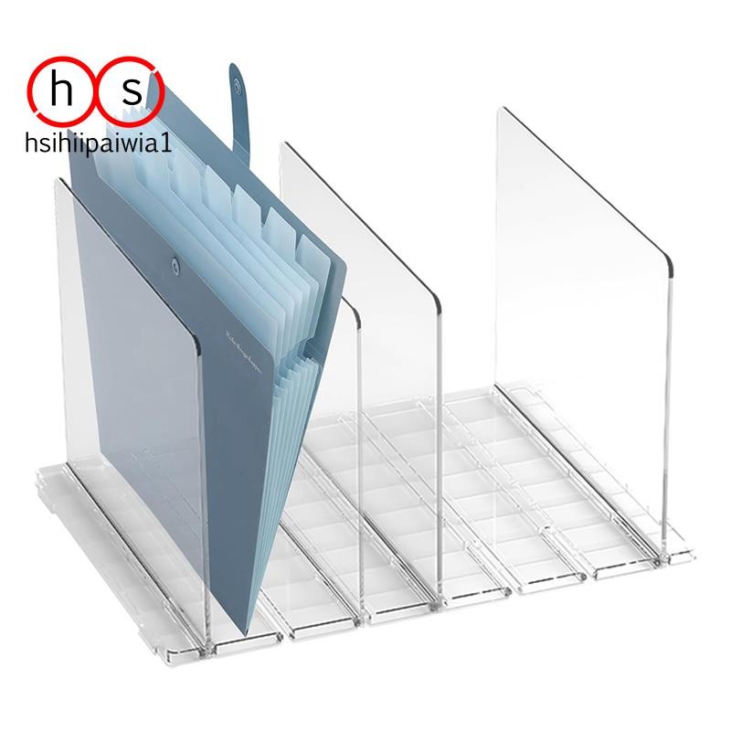 Acrylic Desktop File Sorter Organizer, 4 Compartments Mail Organizers ...
