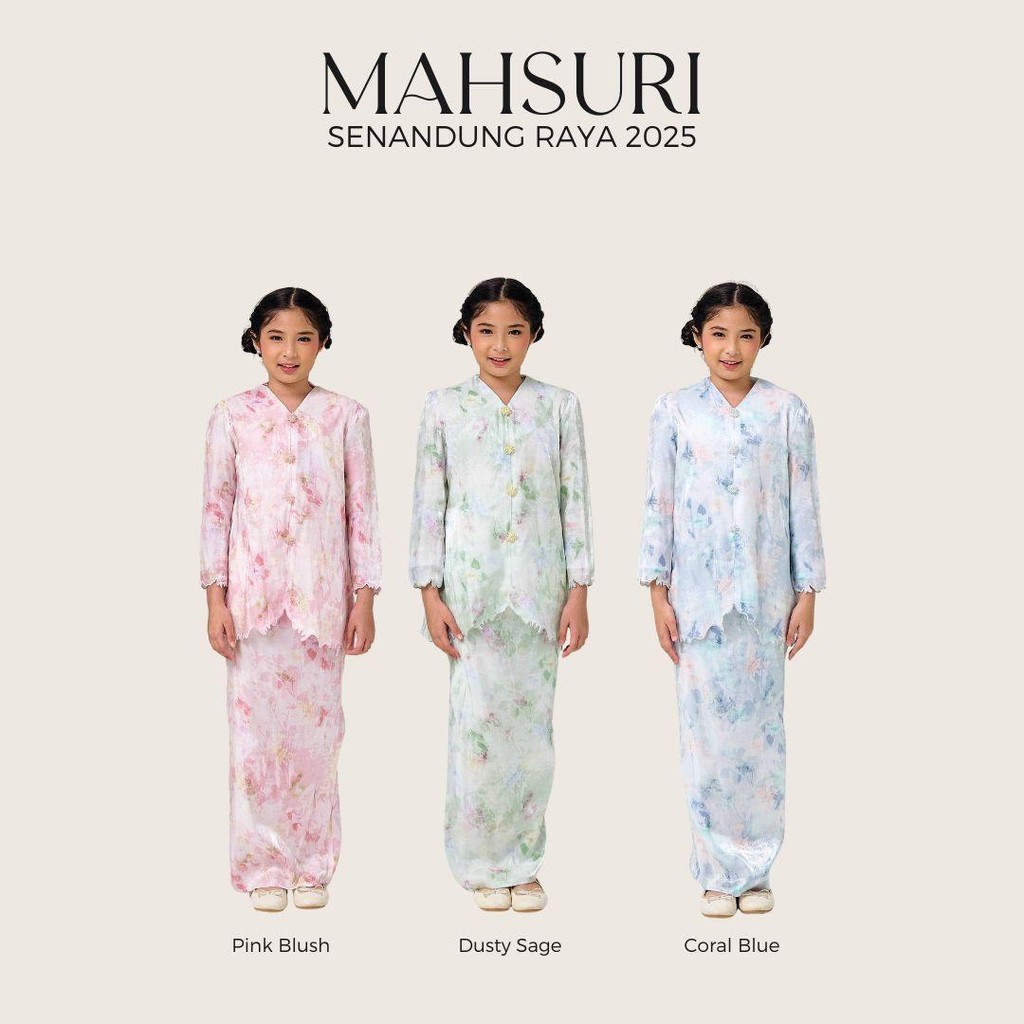 Baju Kurung Raya 2025 Mahsuri Kids Theins | Shopee Malaysia