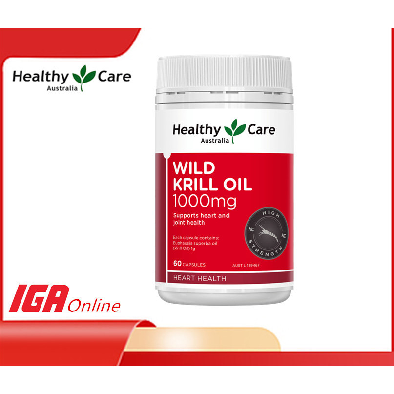 [EXP 05/2028] Healthy Care Wild Krill Oil 1000mg ( 60 Soft Capsules ...