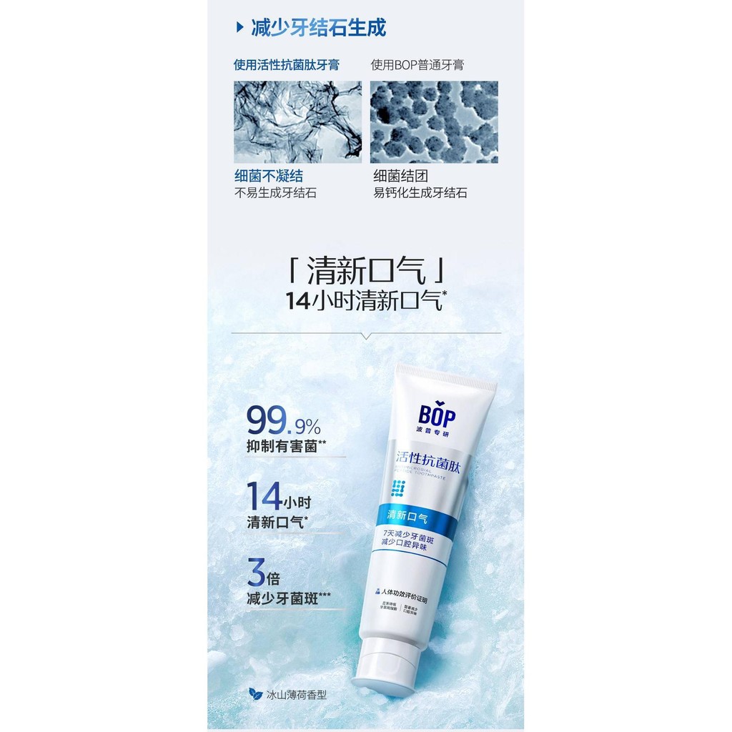 IN STOCK>BOP波普专研活性抗菌肽牙膏Active antimicrobial peptide toothpaste ...