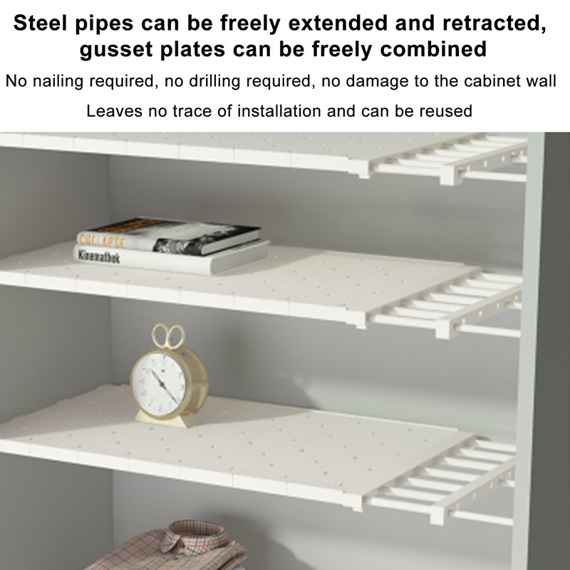 BCF Extendable Cupboard Closet Shelf Wardrobe Closet Shelf Storage Rack ...