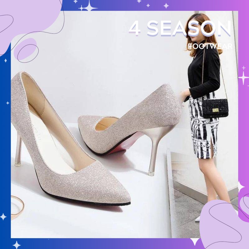 Wedding dinner bridal high heel shoe kasut tumit Heels tinggi khawin ...