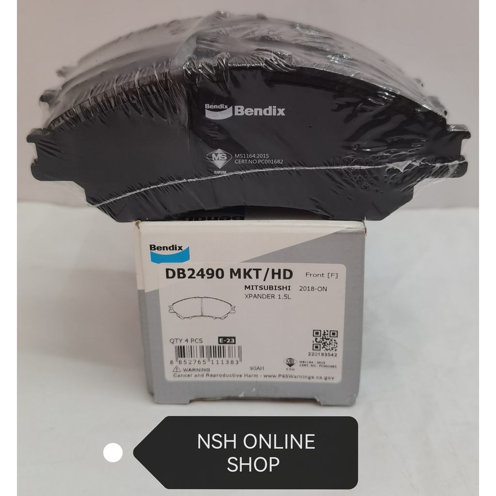 Bendix Brake Pad (GCT or MKT) Front for Mitsubishi Xpander NC1W 1.5 ...