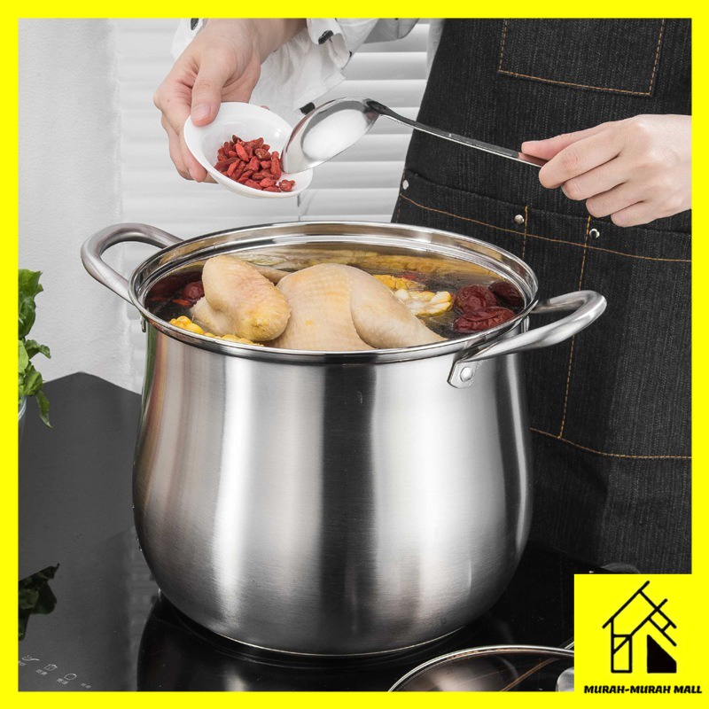 🇲🇾SUPER OFFER🌈Stainless Steel Soup, Stewing and One-Pot Meal ...